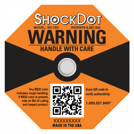 Shockwatch Impact Indicators Labels / Stickers - Packability